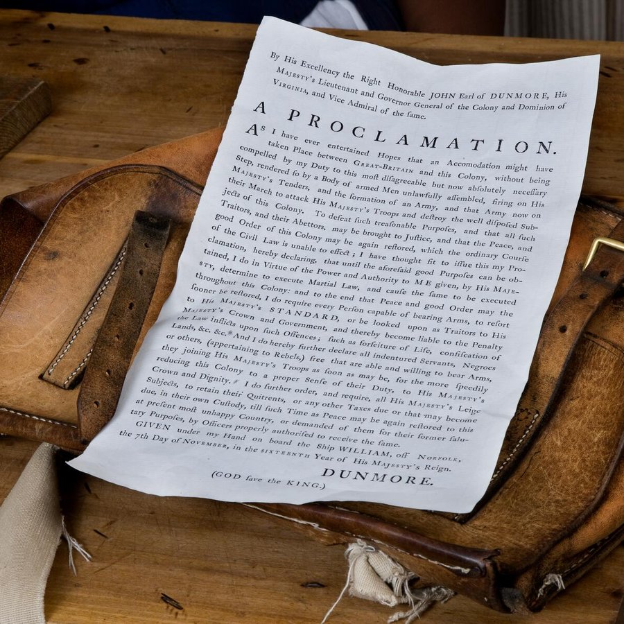 Dunmore's Proclamation and the Fight for Freedom - Colonial Williamsburg